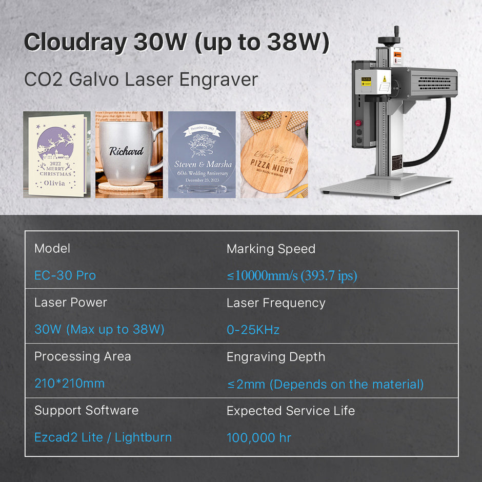 Cloudray EC series CO2 Galvo Laser Engraving Machine | Cloudray Laser