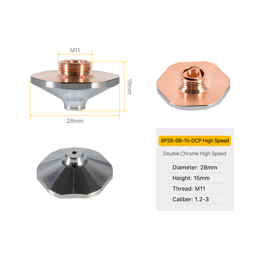 Cloudray SP Series SB SBS Type Laser Nozzles D28 H15 M11 – Cloudray Laser
