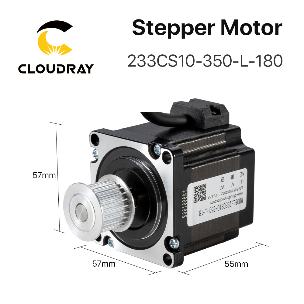 Cloudray 3 Phase Model 233CS10C-350-L-18 Stepper Motor – Cloudray Laser