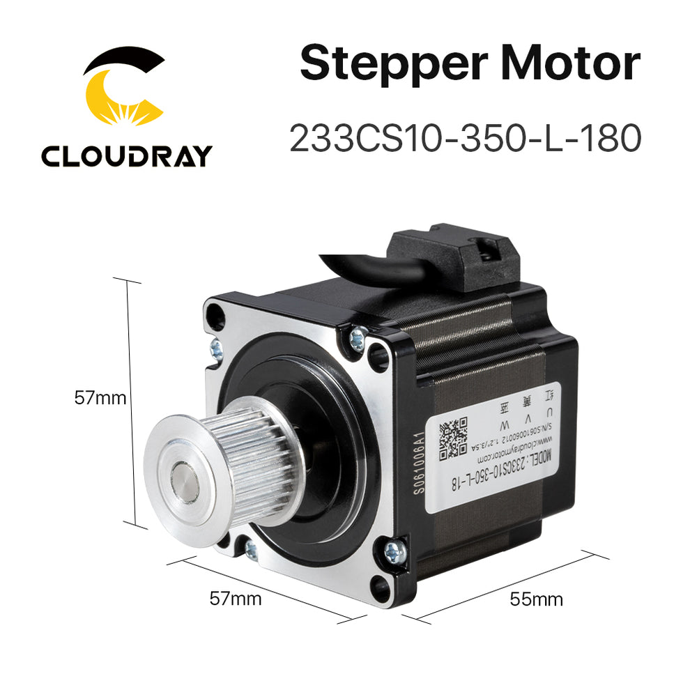 Cloudray 3 Phase Model 233CS10C-350-L-18 Stepper Motor – Cloudray Laser