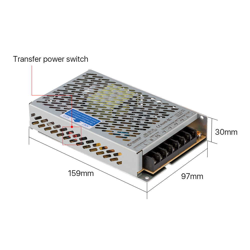 Cloudray 150W CRS-150 Switch Power Supply – Cloudray Laser