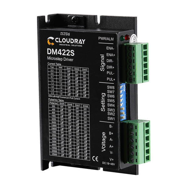 Cloudray 2-Phase Stepper Motor Driver DM422S 24-48VDC 0.3-2.2A ...