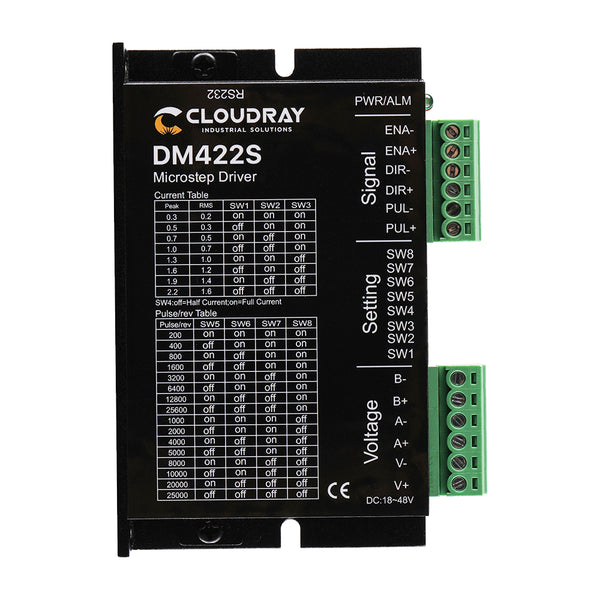 Cloudray 2-Phase Stepper Motor Driver DM422S 24-48VDC 0.3-2.2A ...