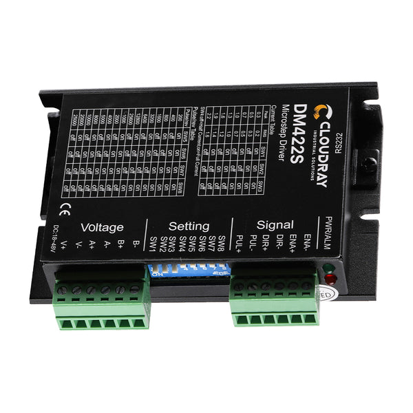 Cloudray 2-Phase Stepper Motor Driver DM422S 24-48VDC 0.3-2.2A ...